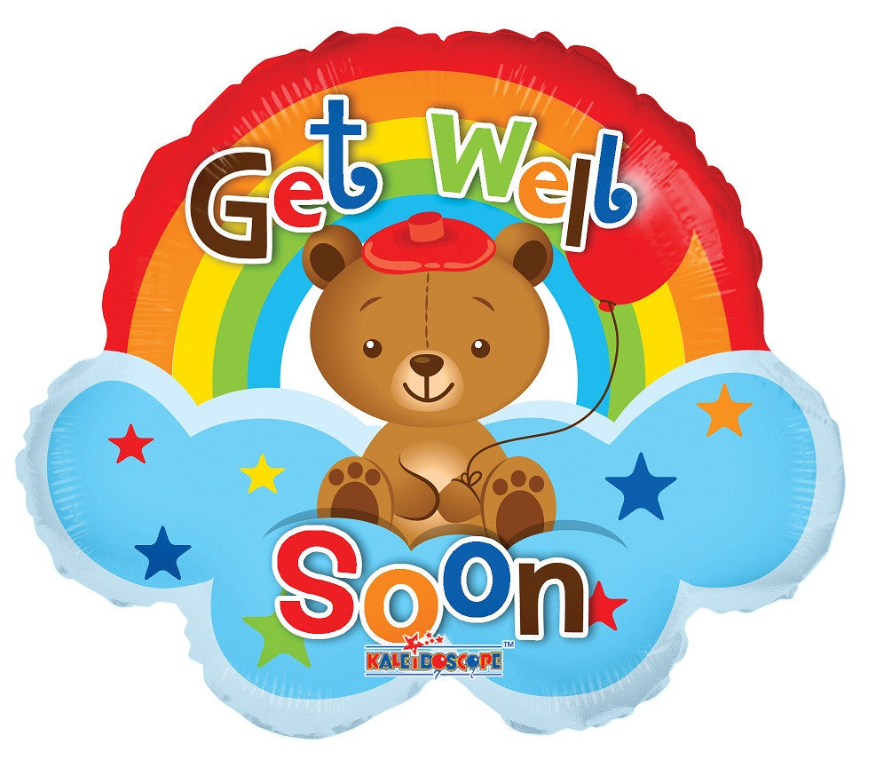 14" Mini Get Well Rainbow Shape Air Fill Only (5 PACK)#19753 – BalloonsFast.com