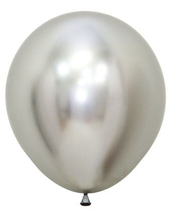 18" Sempertex Reflex Silver Balloons 15 per Bag #55845 – BalloonsFast.com