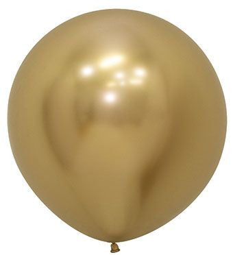 24" Sempertex Reflex Gold Balloons 1 count #59148 – BalloonsFast.com