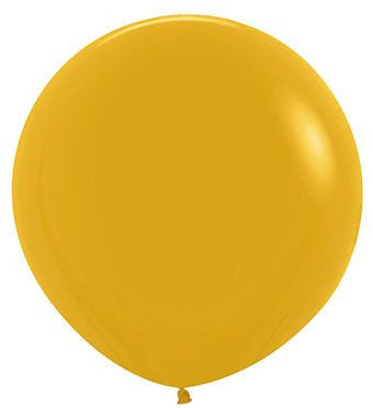 24" Sempertex Deluxe Mustard Latex Balloons 1 count #59369 – BalloonsFast.com