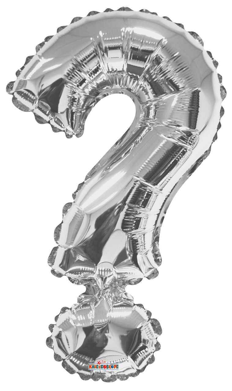 34" Large Silver Question Mark Balloon #15256 – BalloonsFast.com