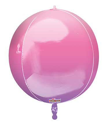 15" Spheres Spherical Ombre Pink Balloons Helium Balloon (1 PACK) #169 ...