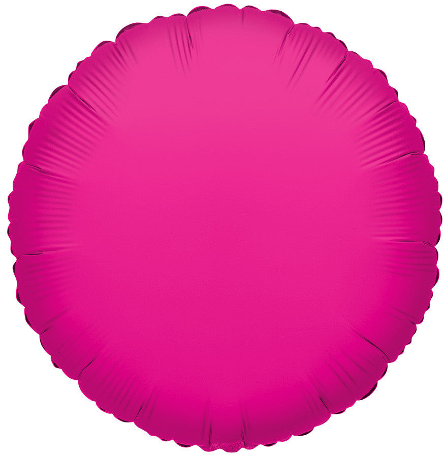 18" Hot Pink Circle Helium Foil Balloon (5 Pack) #34075 – BalloonsFast.com