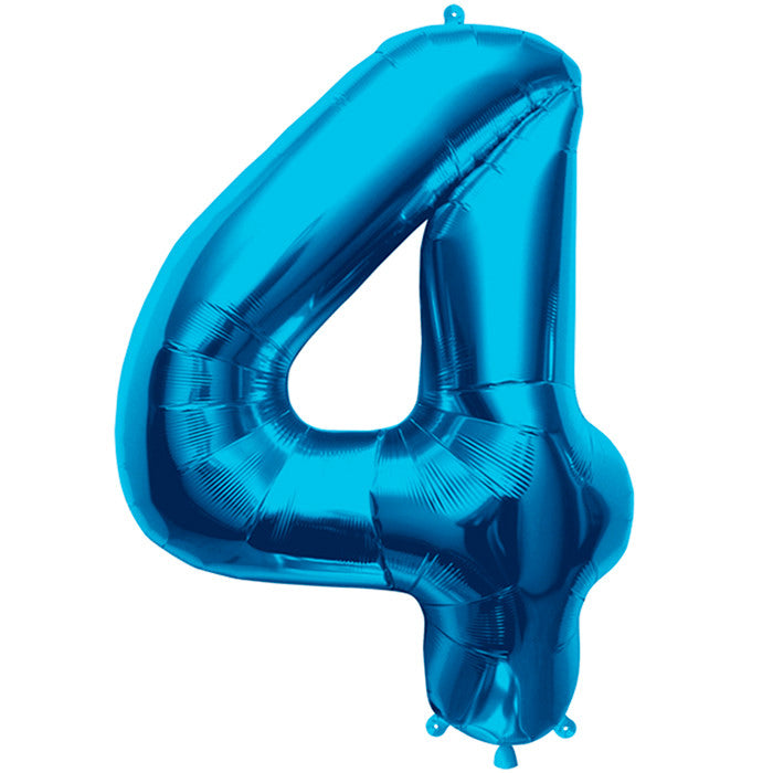 34" Large Blue # 4 Balloon #19666 – BalloonsFast.com