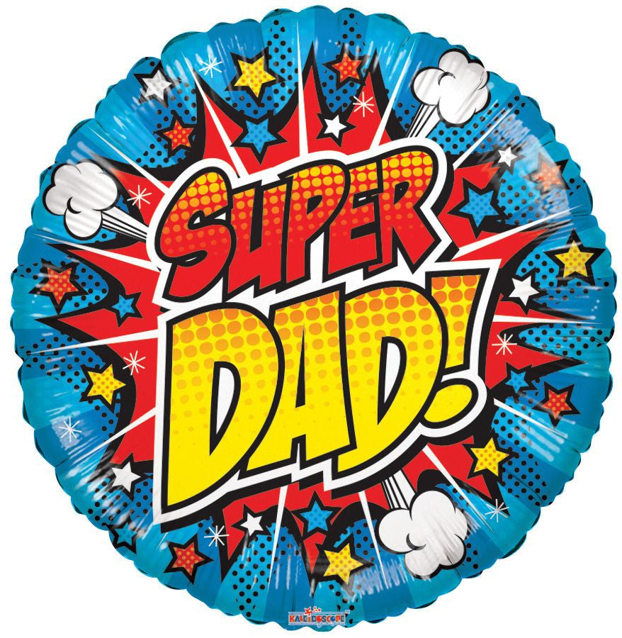 18" Super Dad Helium Foil Balloon (5 Pack) #86122 – BalloonsFast.com